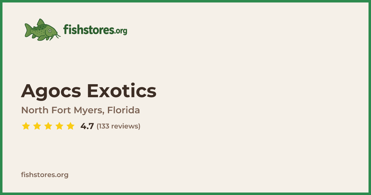 Agocs Exotics - Fish Store in North Fort Myers, FL | FishStores.org