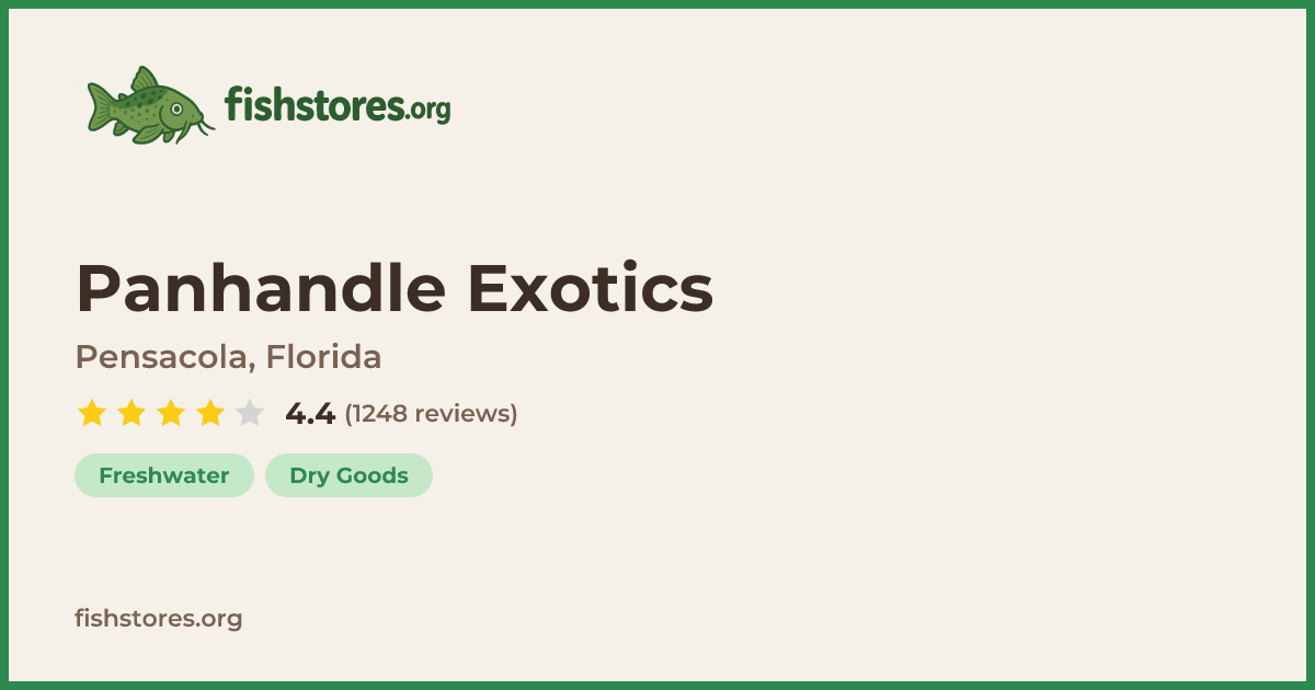 Panhandle Exotics - Fish Store in Pensacola, FL | FishStores.org