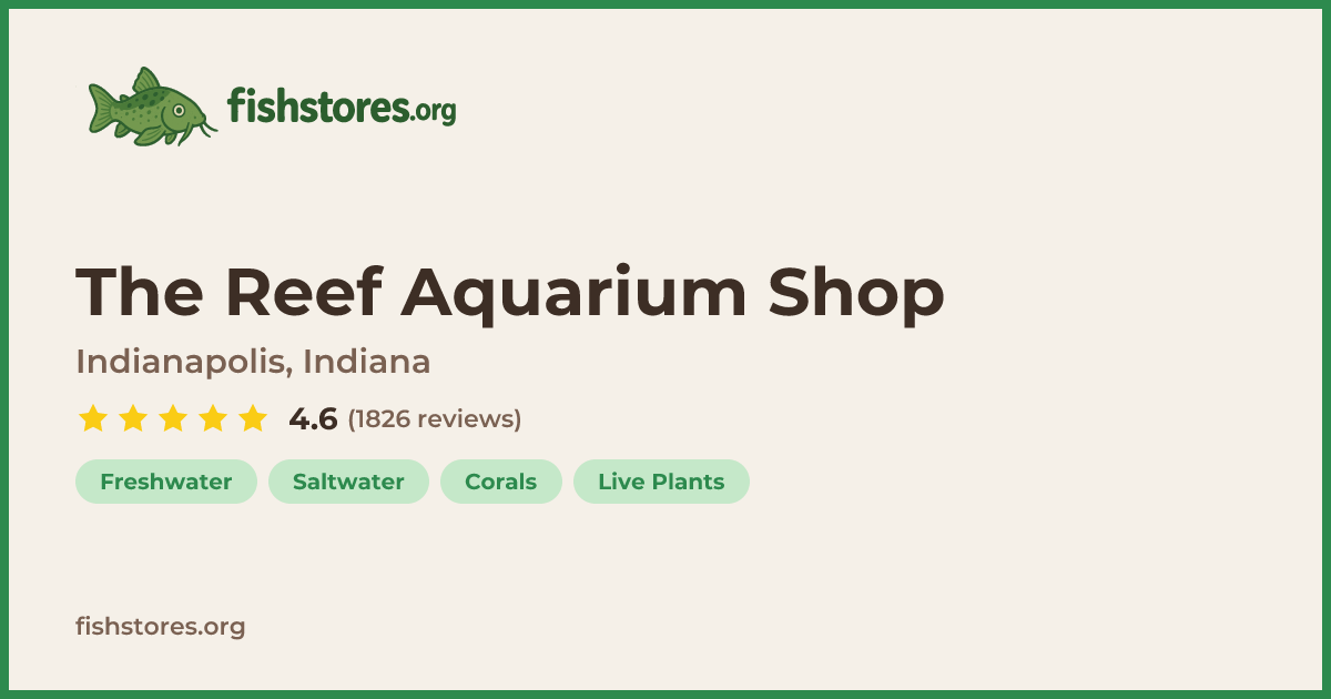 The Reef Aquarium Shop - Fish Store in Indianapolis, IN | FishStores.org