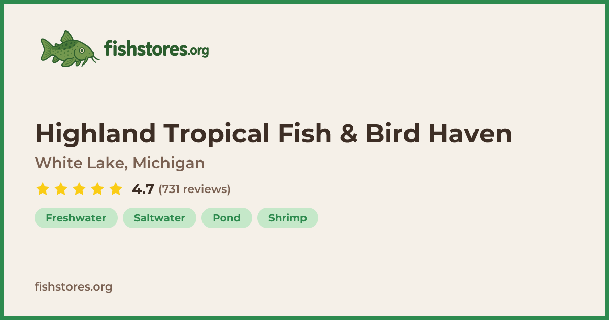 Highland Tropical Fish & Bird Haven - Fish Store in White Lake, MI ...