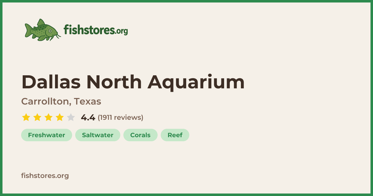 Dallas North Aquarium - Fish Store in Carrollton, TX | FishStores.org